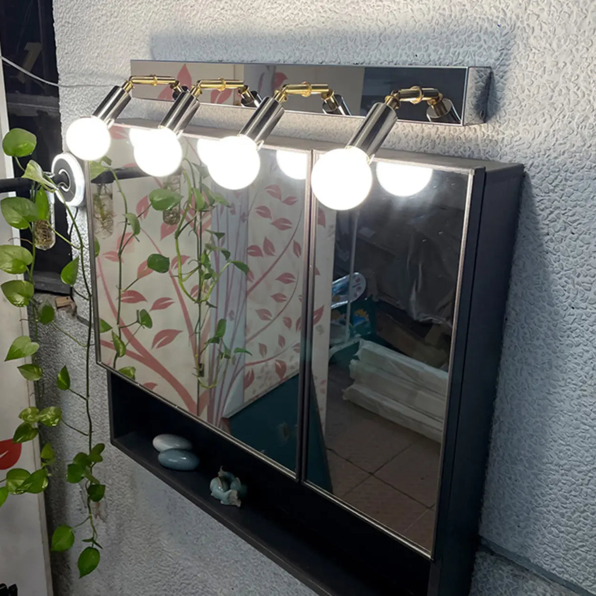 Adjustable Bulbs Silver Rectangular Vanity Light – Homebaa
