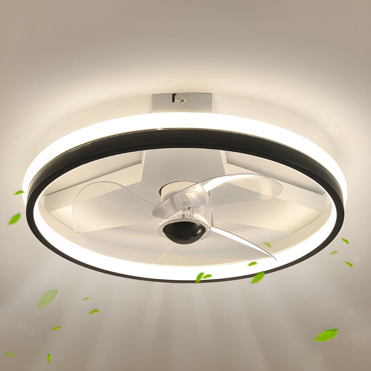 Bedroom Stylish Circular Ceiling Fan With LED Light – Homebaa