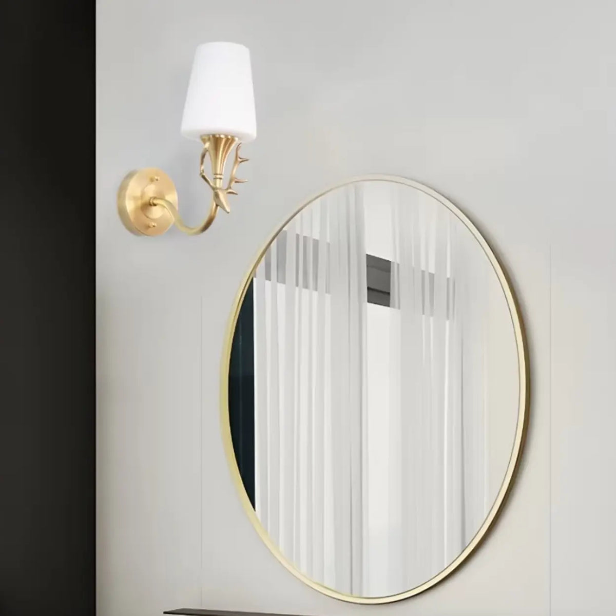 Elegant Gold and White Wall Sconce Vanity Light – Homebaa