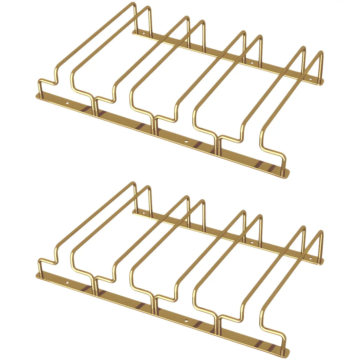 Gold Rectangular Metal Wine Glass Rack Stemware Rack – Homebaa