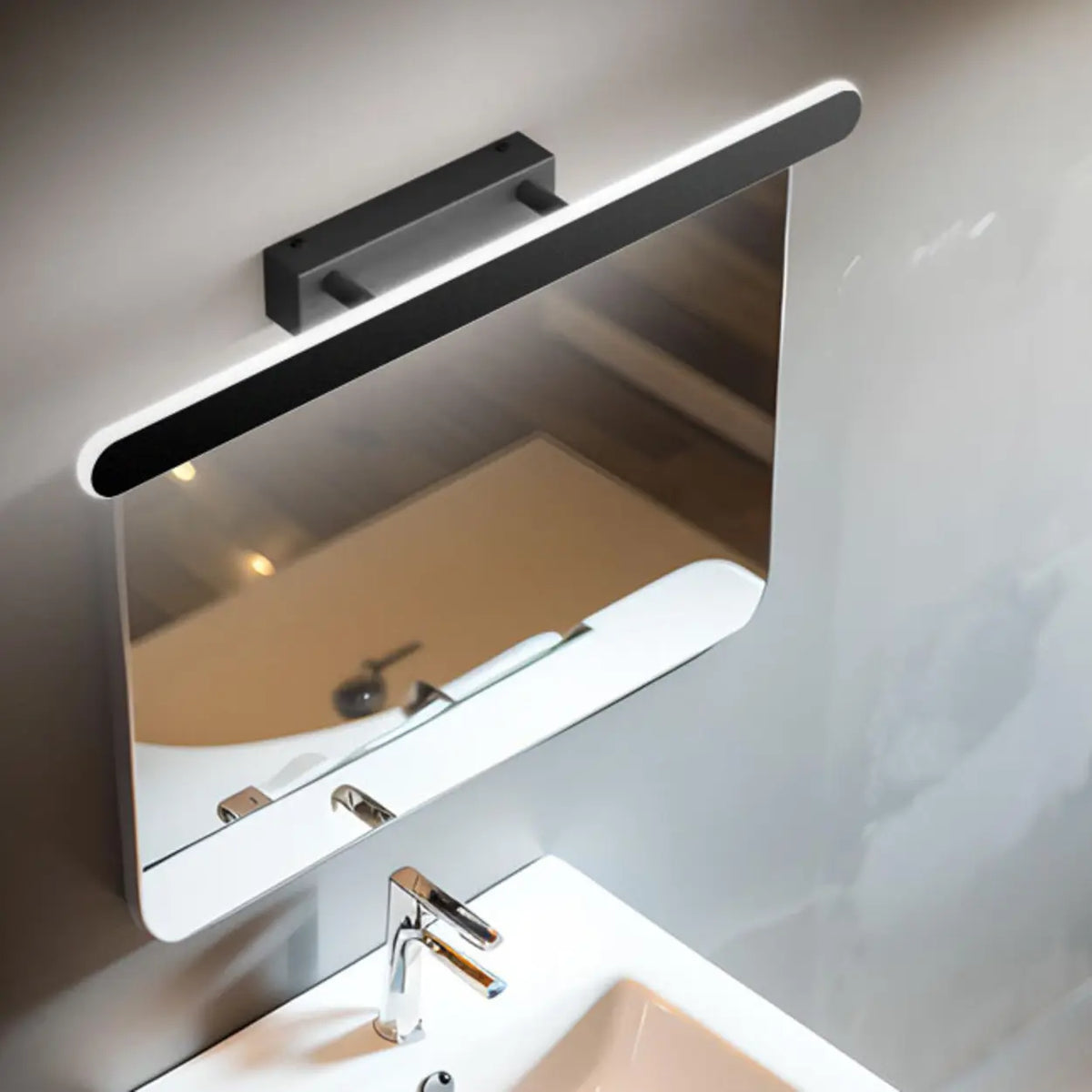 Minimalist Sleek Black Linear Vanity Mirror Light – Homebaa