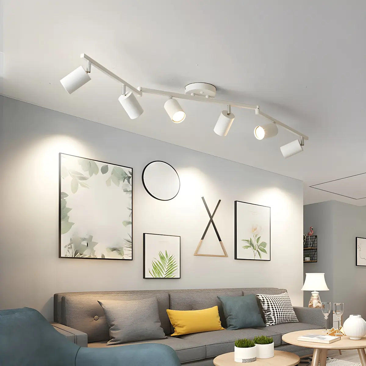 Nordic Cylinder Metal Ceiling Track Light White Large – Homebaa