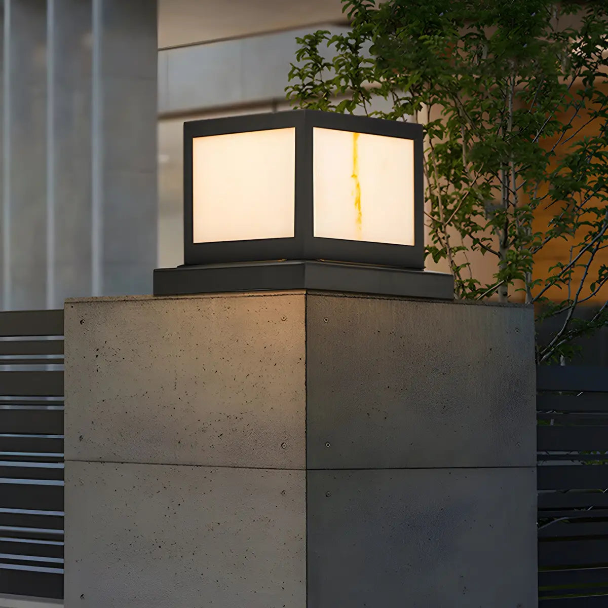 Outdoor Waterproof Square Metal Garden Fence Post Light – Homebaa