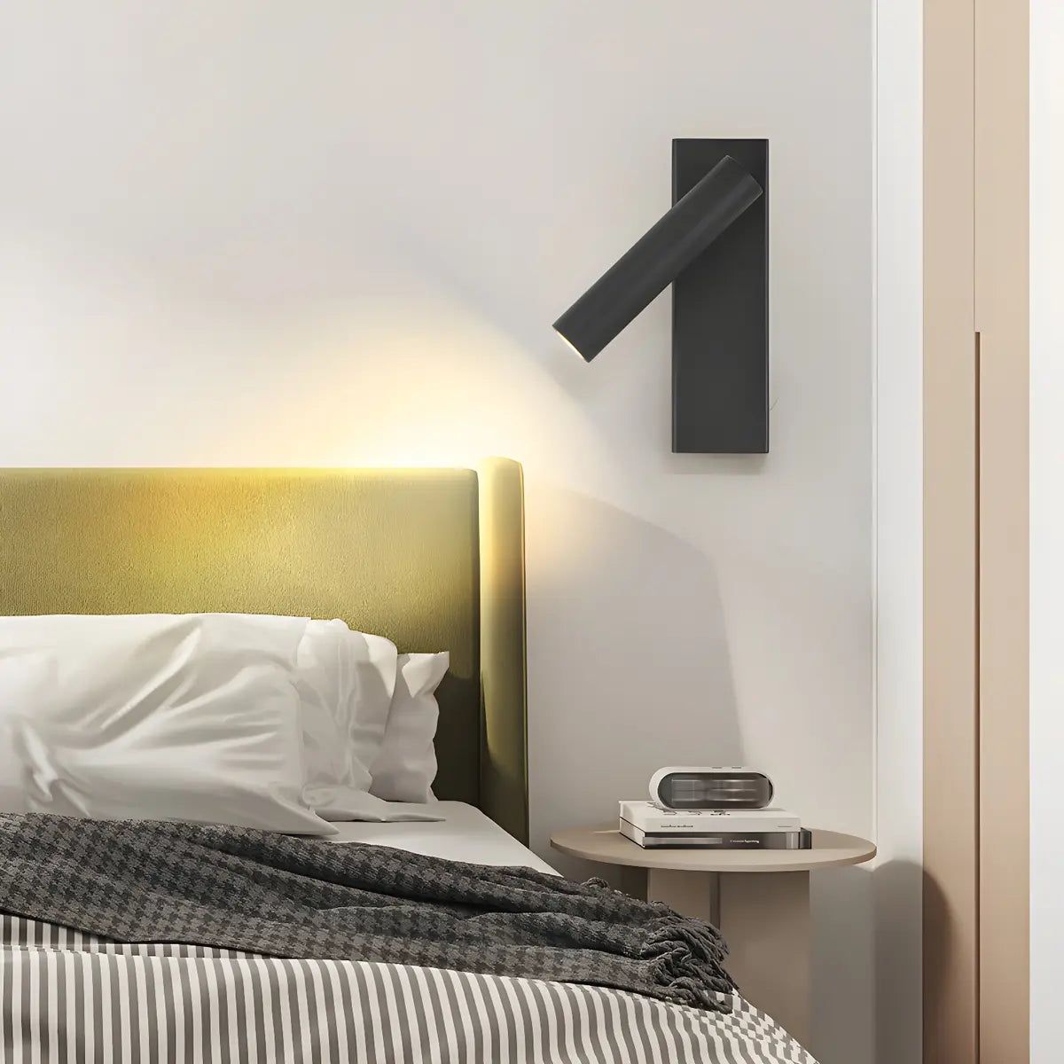 Rotatable Cylinder Iron Bedside Reading Warm Wall Sconce – Homebaa