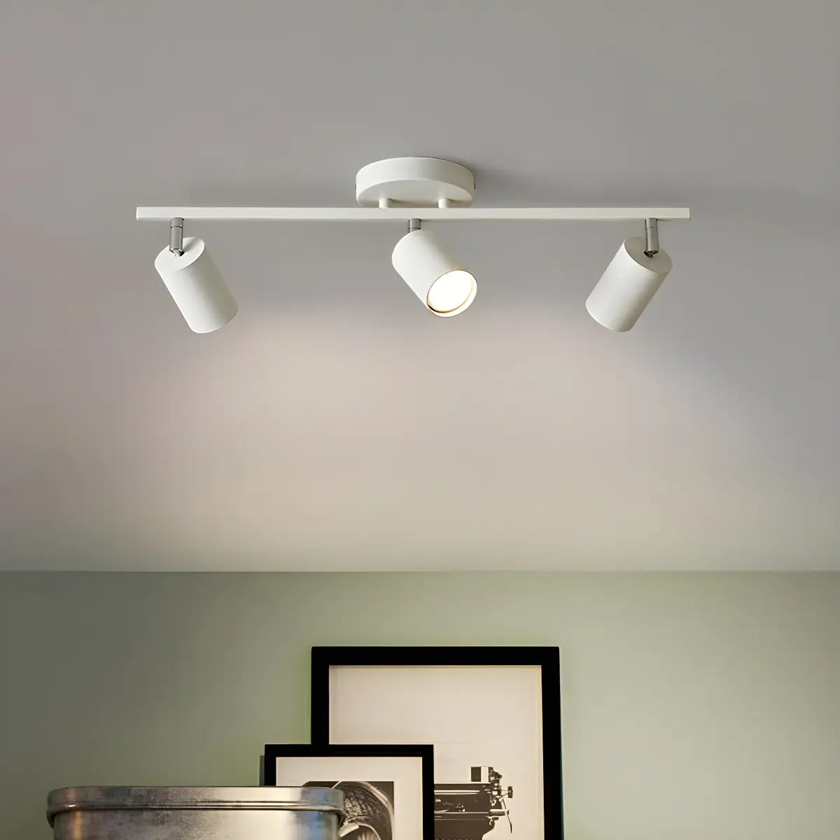 Simple Tubular Metal Ceiling Fixed Track Light White – Homebaa