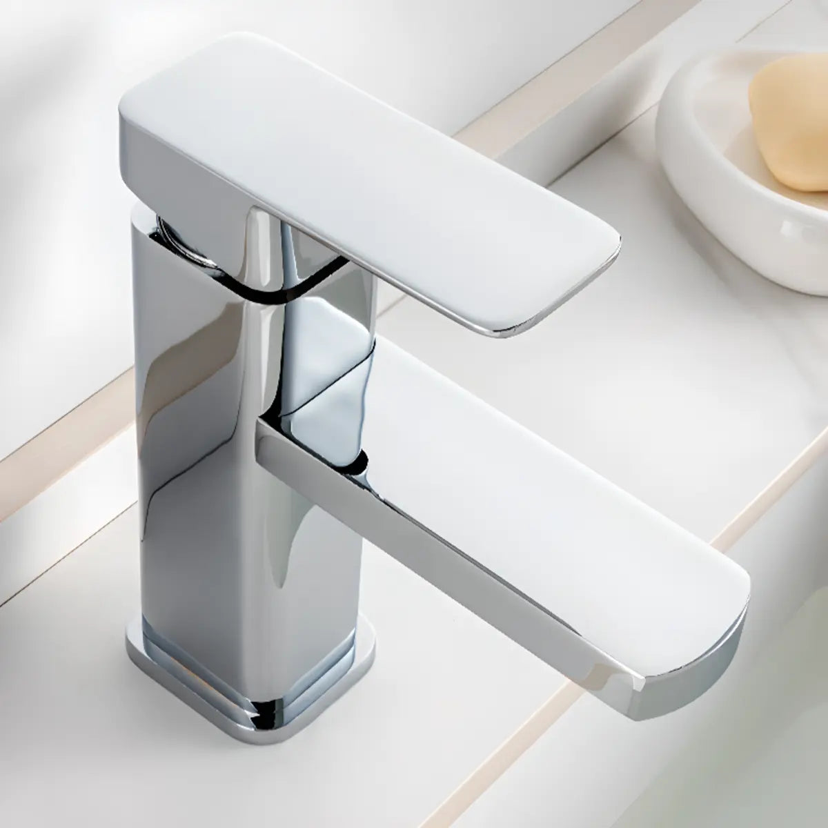 Square Valve Included Chrome Single Handle Bathroom Faucet – Homebaa