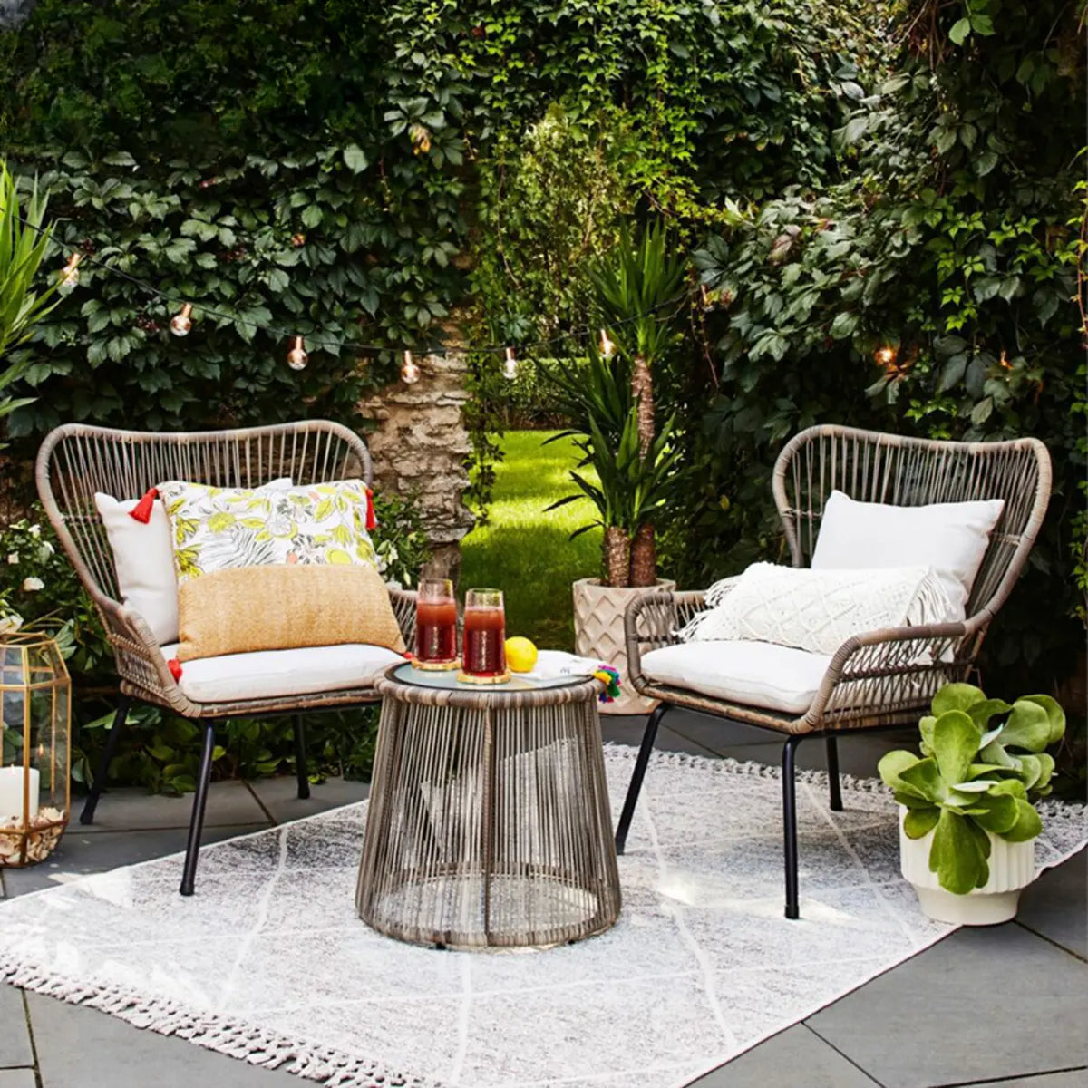 Waterproof Round Wicker and Rattan Patio Conversation Sets – Homebaa